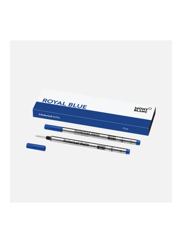 2 recharges pour stylo Roller M Royal Blue MONTBLANC. encre royal blue